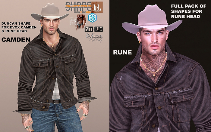 Second Life Marketplace - [SHAPEshifters] DUNCAN SHAPE FOR EVOX HEAD ...